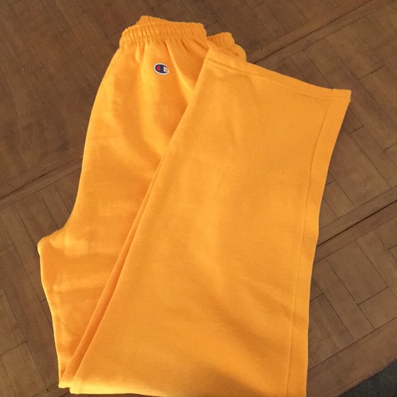 Champion | Pants | New Champion Gold Yellow Fleece Sweat Pants | Poshmark